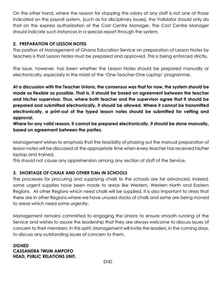 GES Finally Speaks On Lesson Notes Preparation And Other Related ...