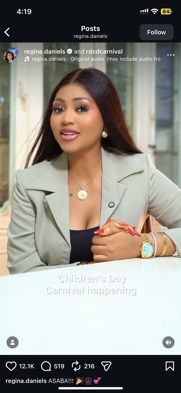 Regina Daniels Reveals Her Plan For Children On May 27th, Fans React ...