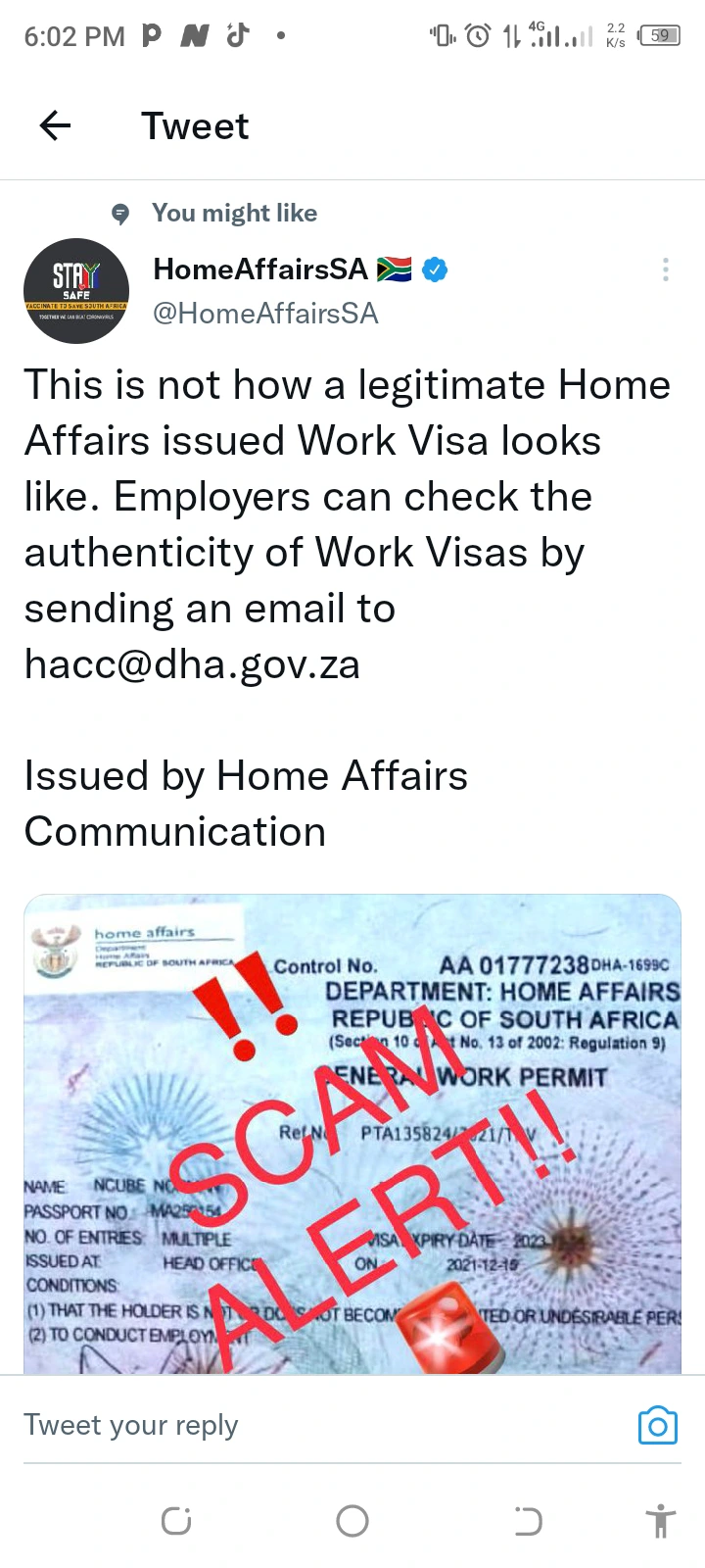 Important Message From Home affairs To Foreigners This Is how ...